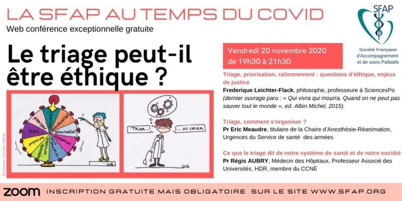 Le triage peut-il être éthique ?, webinar par la SFAP Astrid Dusendschön